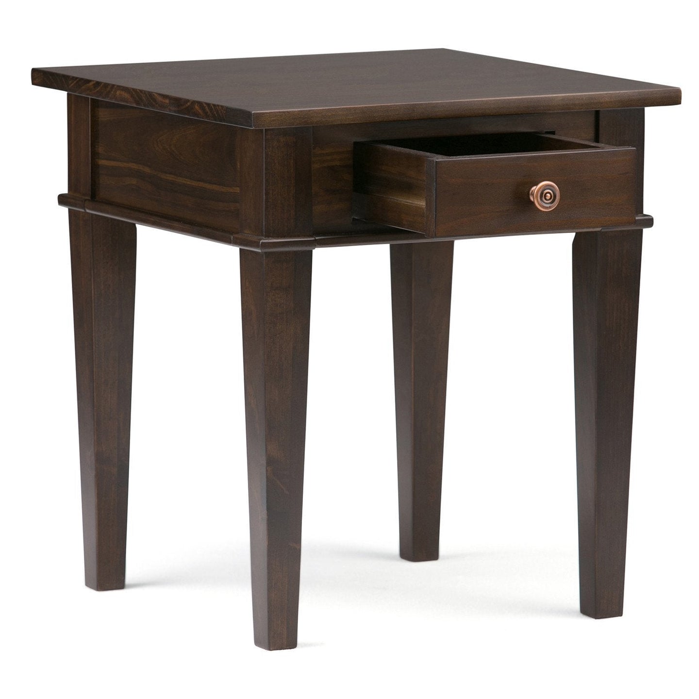 Solid Wood End Table | Square End Table With Storage – Simpli Home