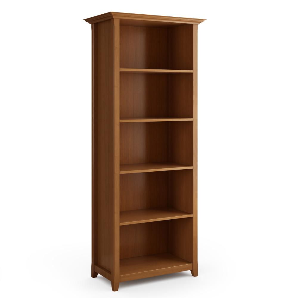 Amherst 5 Shelf Bookcase | Solid Wood Bookcases | Simpli Home
