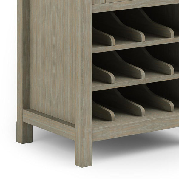 Avalon High Storage Wine Rack Cabinet | Wood Wine Racks | Simpli Home