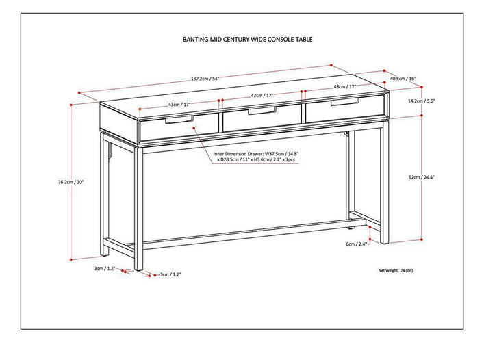 Banting Console Table – Simpli Home