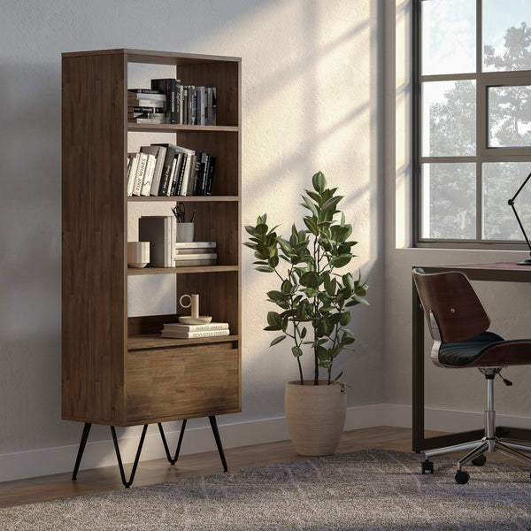 Chase Tall Bookcase | Solid Wood Bookcases | Simpli Home
