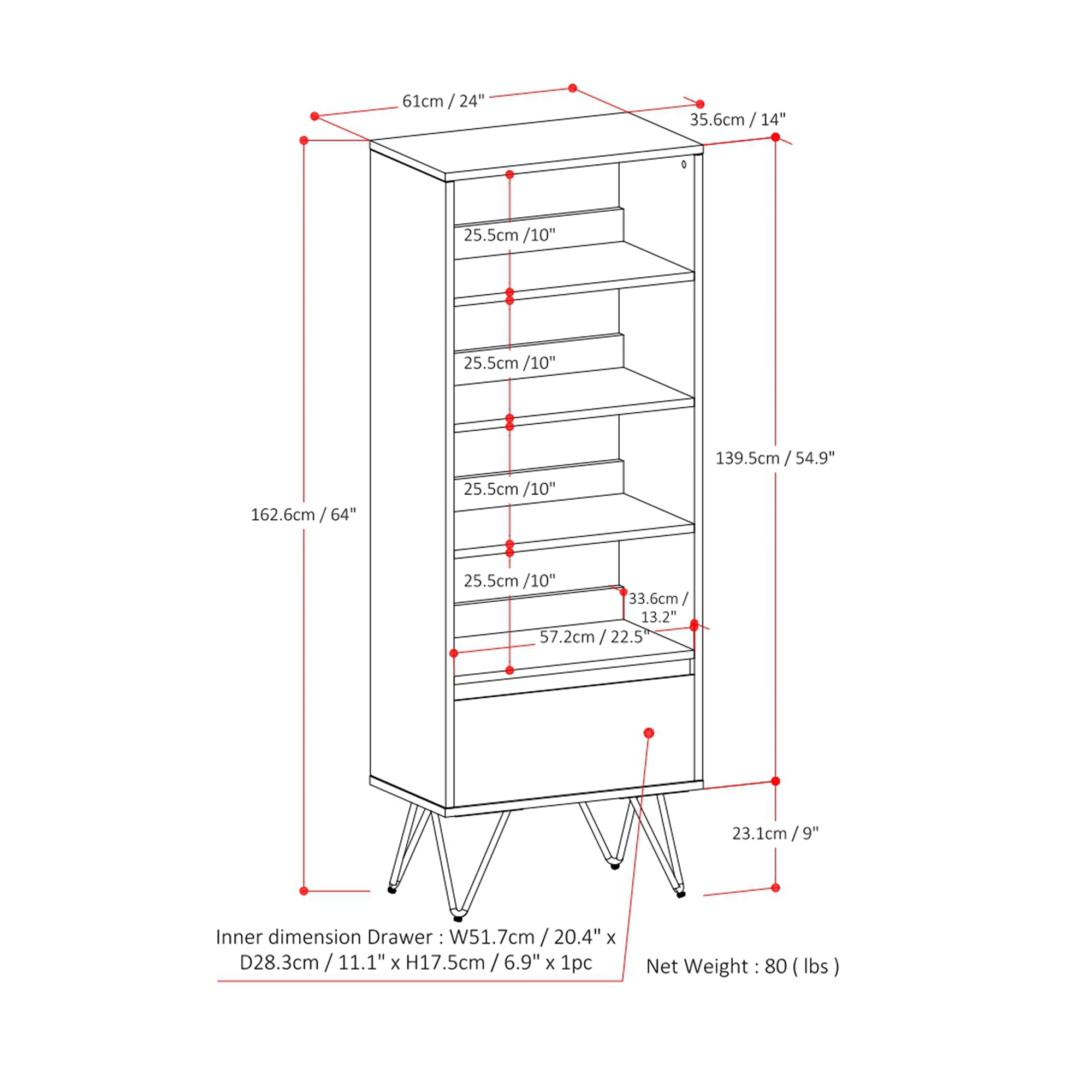Chase Tall Bookcase | Solid Wood Bookcases | Simpli Home