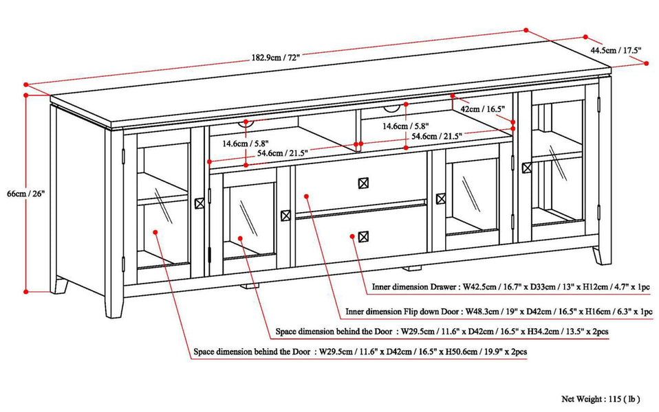 Cosmopolitan 72 inch TV Stand – Simpli Home