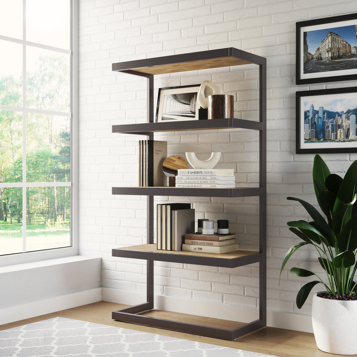 Solid Acacia Bookcase | Erina Bookcase – Simpli Home