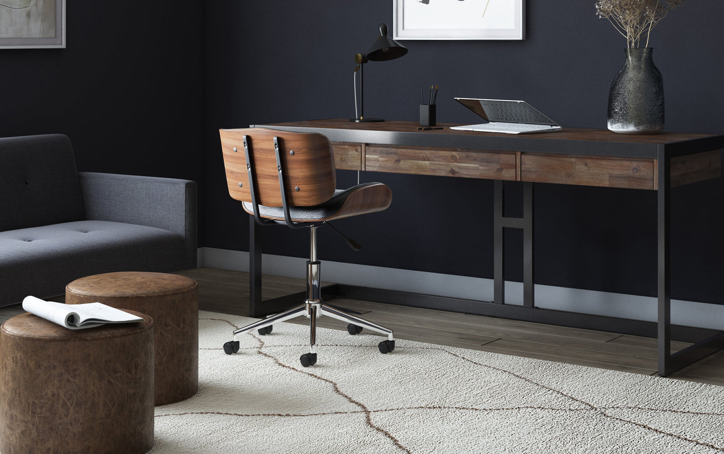 Industrial Acacia Desk | Erina Desk – Simpli Home