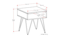 Industrial Oak End Table | Hunter End Side Table – Simpli Home
