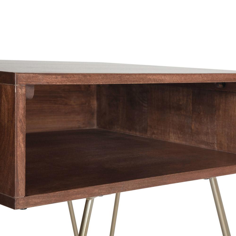 Hunter 22 inch Square End Side Table in Natural Mango Wood | – Simpli Home