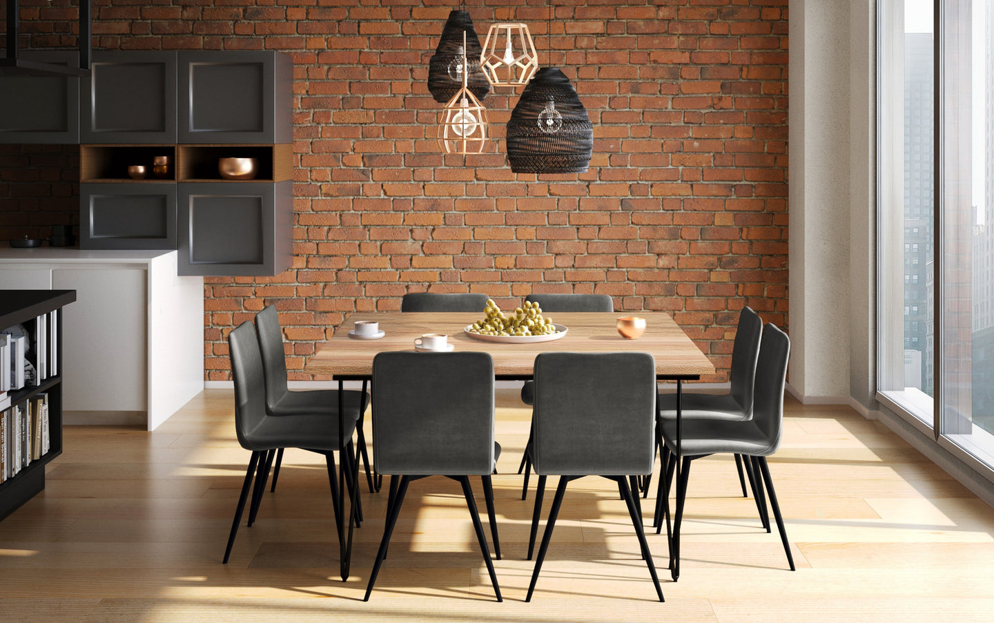 Square Mango Wood Dining Table | Hunter 54 Inch Table – Simpli Home