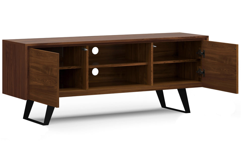 Lowry TV Media Stand in Walnut – Simpli Home