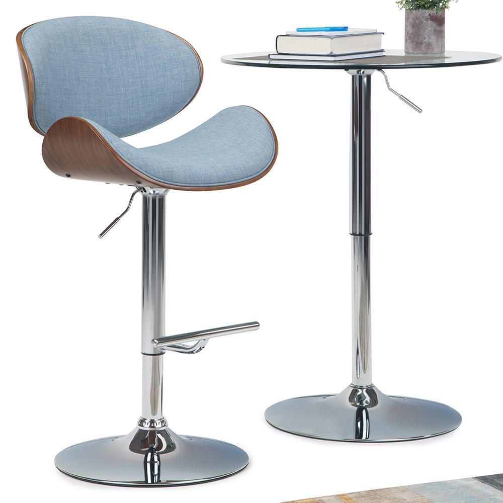 Marana Bentwood Adjustable Height Gas Lift Bar Stool | Bar Stools ...