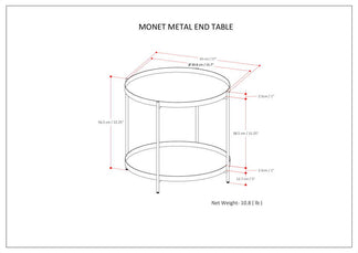 Industrial Metal End Table | Monet Metal End Table – Simpli Home