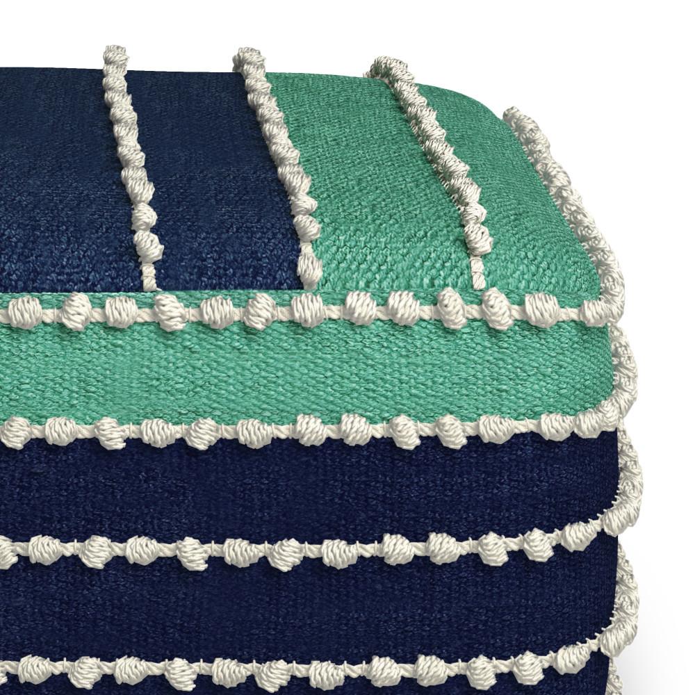 Garbo Square Woven Outdoor/ Indoor Pouf | Pouf Ottomans | Simpli Home