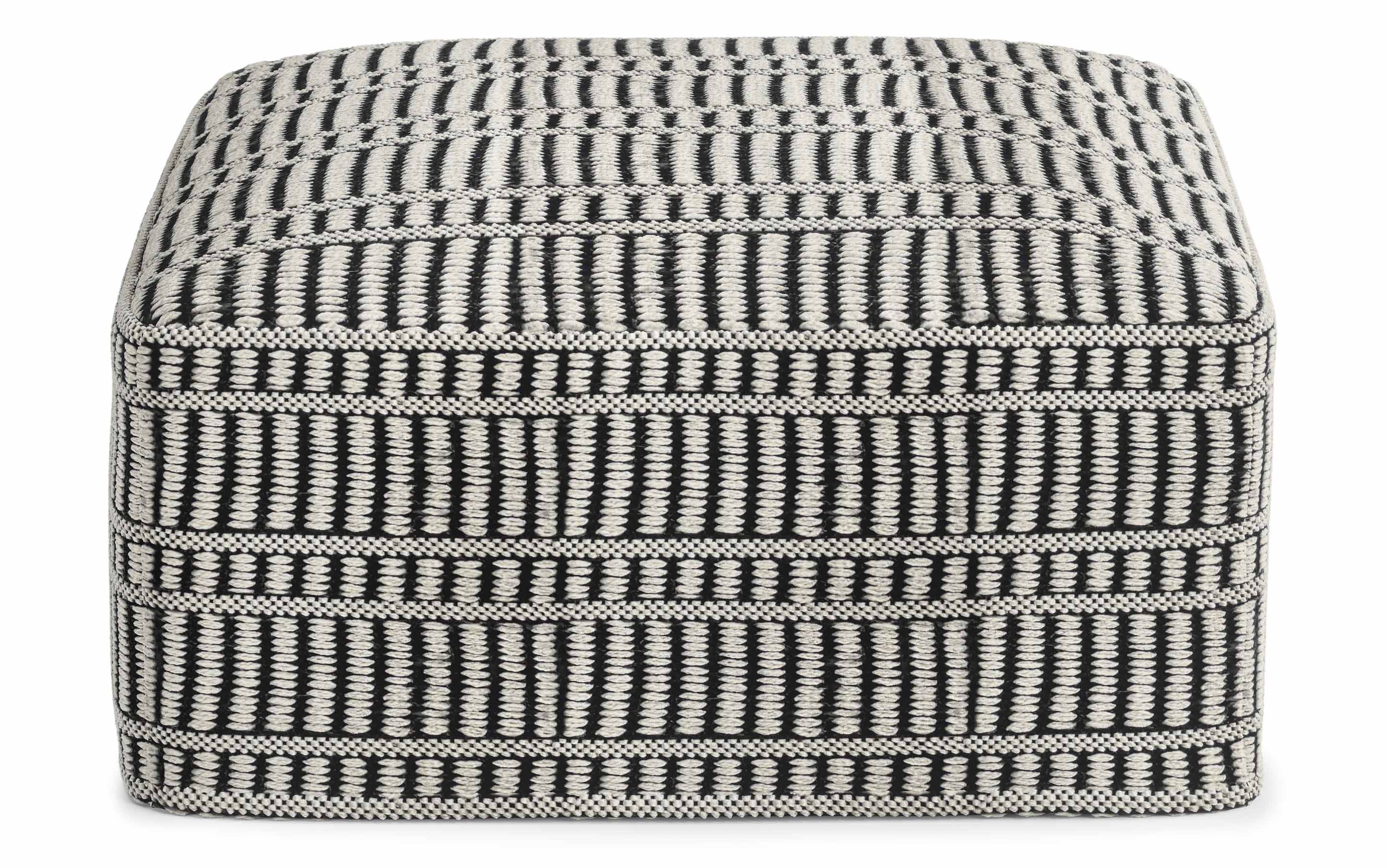 Square Woven Pouf | Safford Outdoor Indoor Pouf – Simpli Home