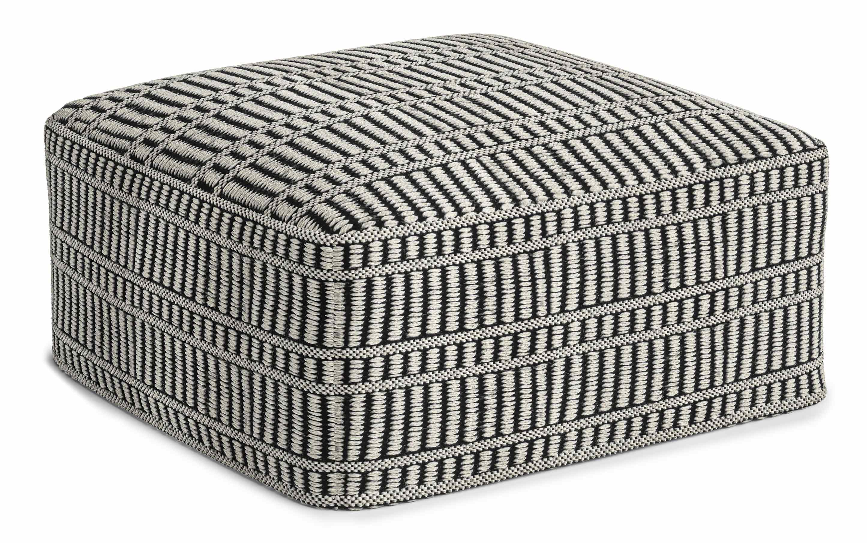 Square Woven Pouf | Safford Outdoor Indoor Pouf – Simpli Home