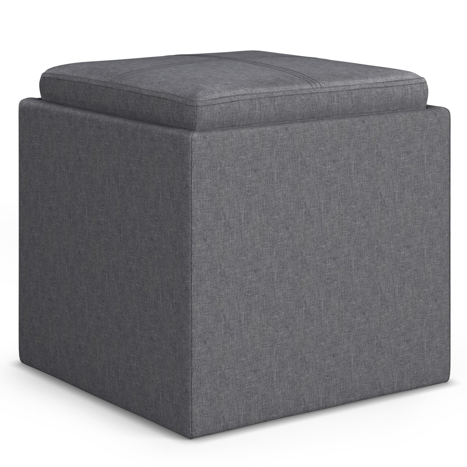 Rockwood Cube Storage Ottoman with Tray | Storage Ottomans – Simpli Home