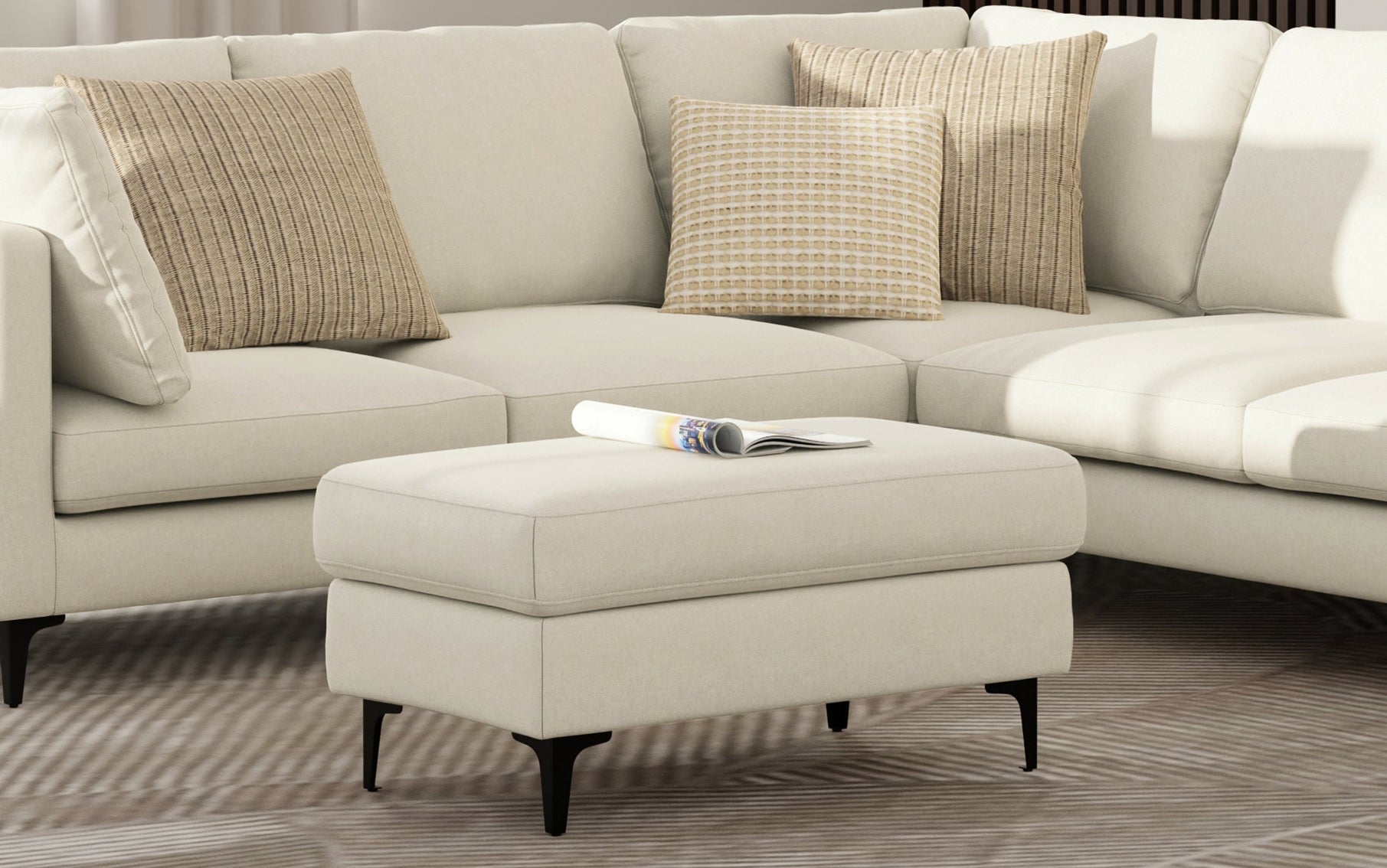 Ava Mid Century Ottoman – Simpli Home