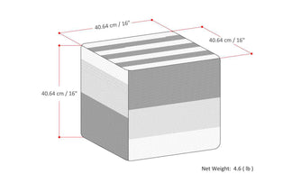 Square Cotton Pouf | Naya Cube Pouf – Simpli Home