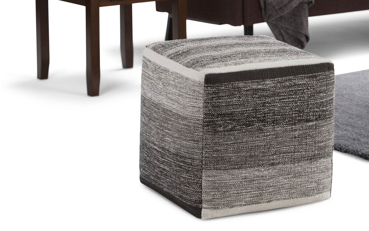 Square Cotton Pouf | Naya Cube Pouf – Simpli Home