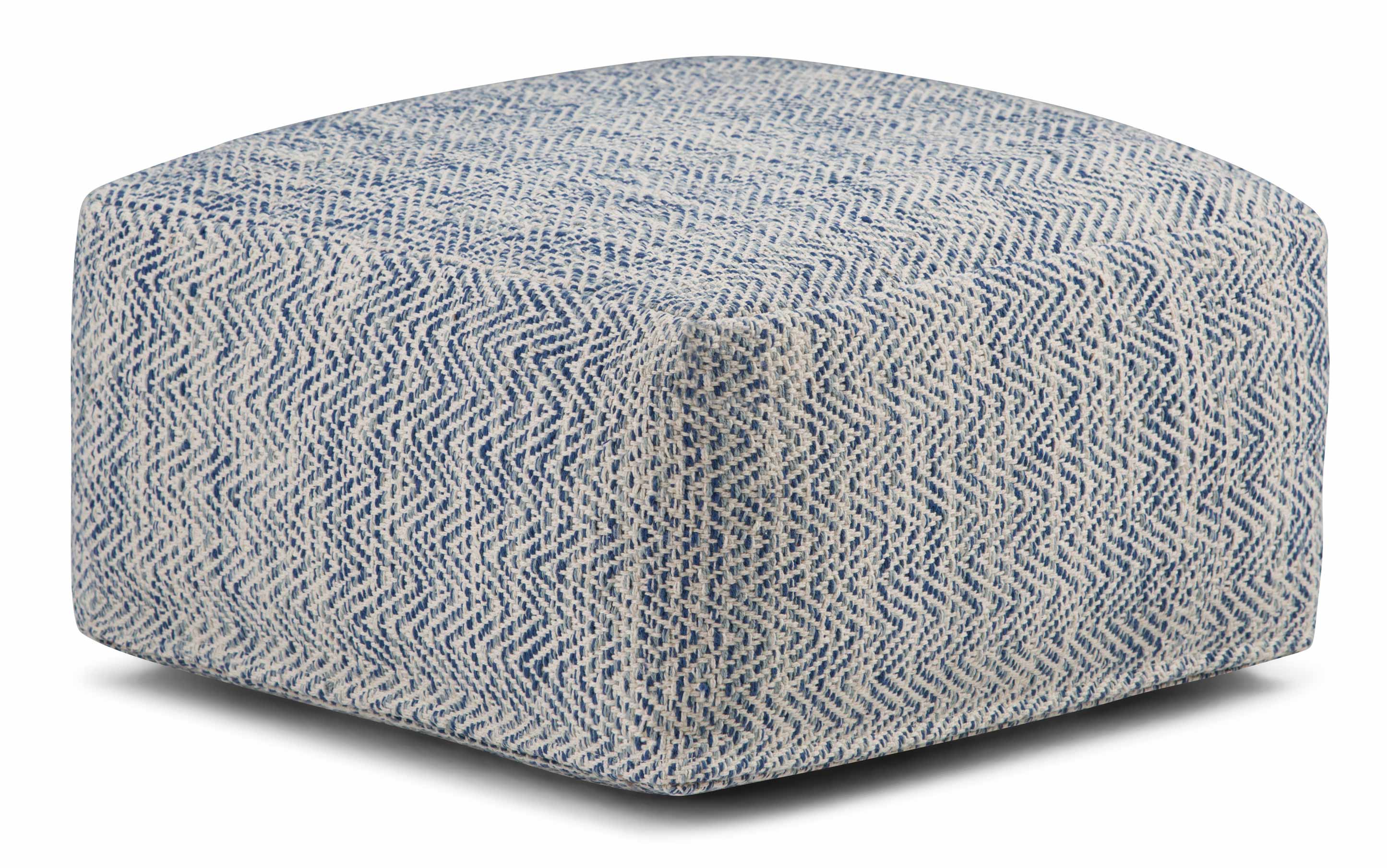 Square Cotton Pouf | Nate Square Pouf – Simpli Home