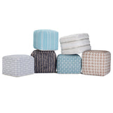 Jute Wool Pouf Ottoman | Cullen Cube Pouf – Simpli Home