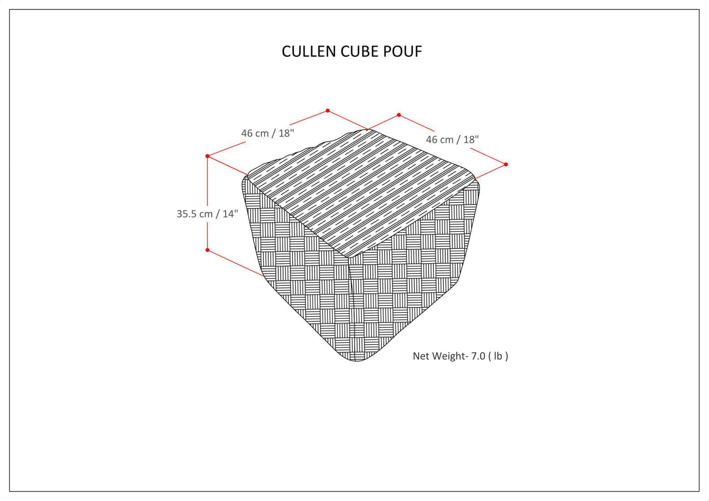 Cullen Cube Pouf | Pouf Ottomans | Simpli Home
