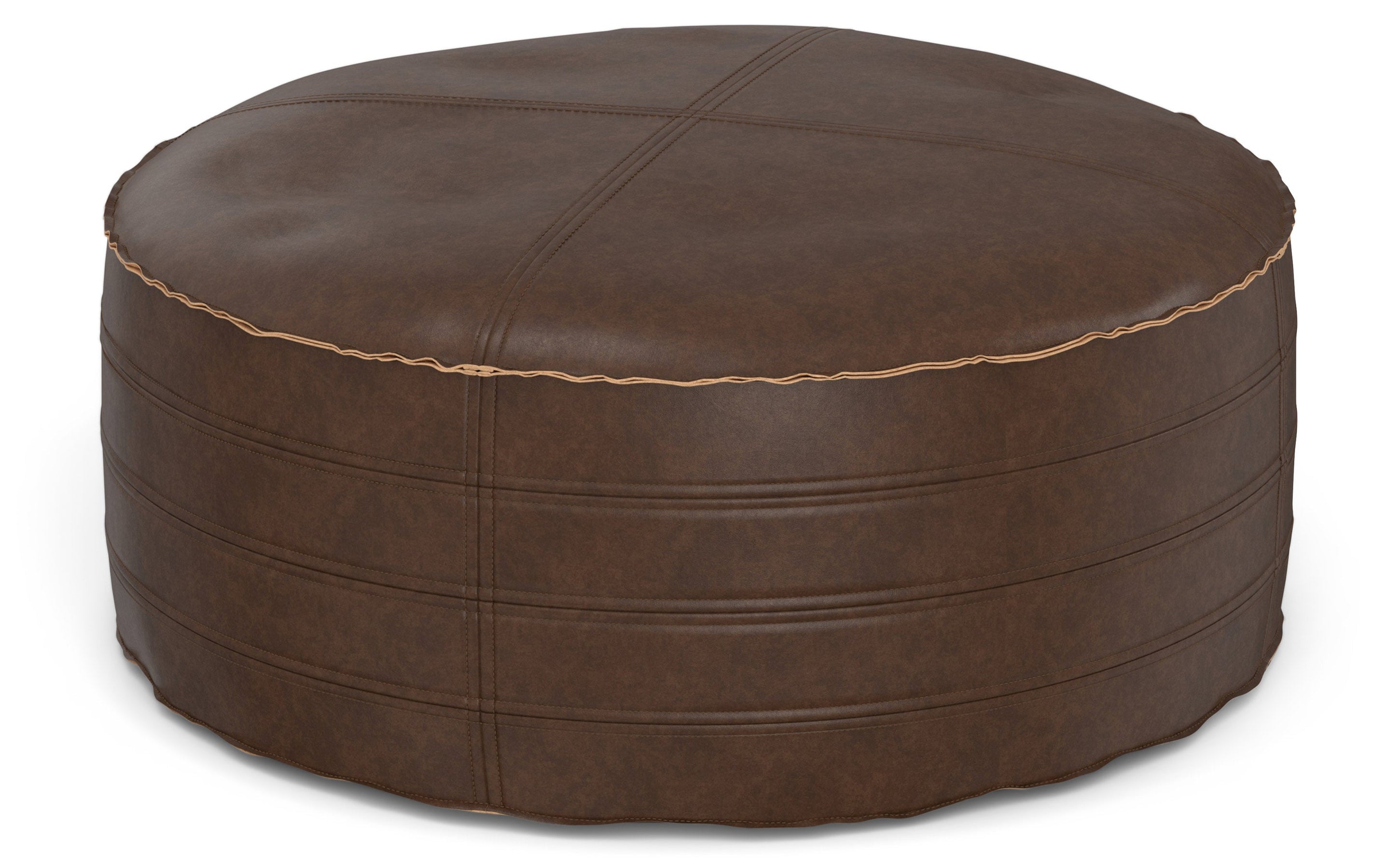 Brody 32 inch Round Coffee Table Pouf – Simpli Home