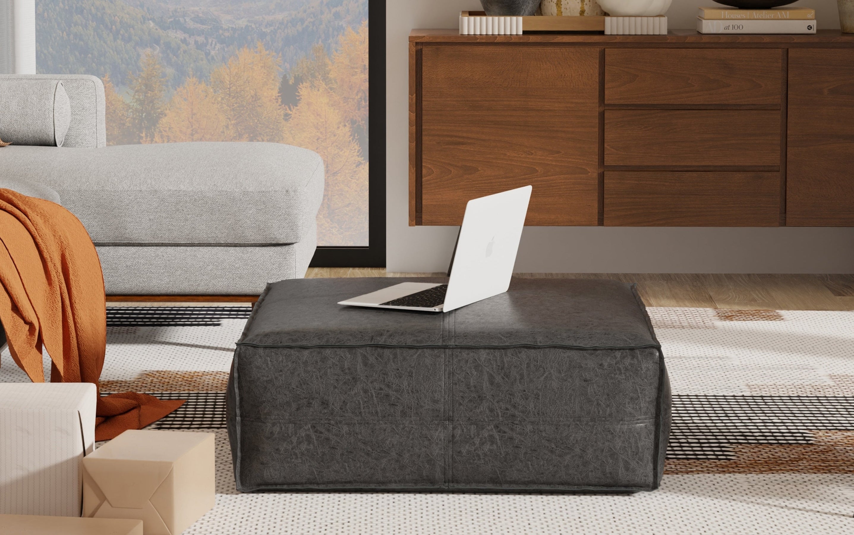 Brody Extra Large Pouf – Simpli Home