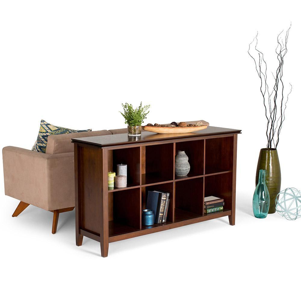 Artisan 8 Cube Console Table | Solid Wood Bookcases – Simpli Home