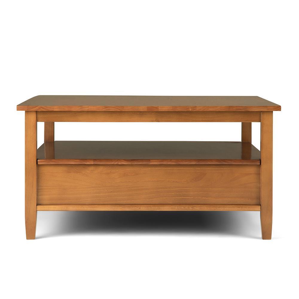 Warm Shaker Solid Wood Square Coffee Table in Distressed Grey ...