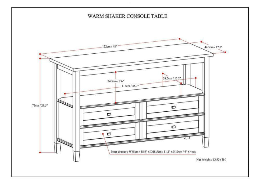 Warm Shaker Console Table – Simpli Home