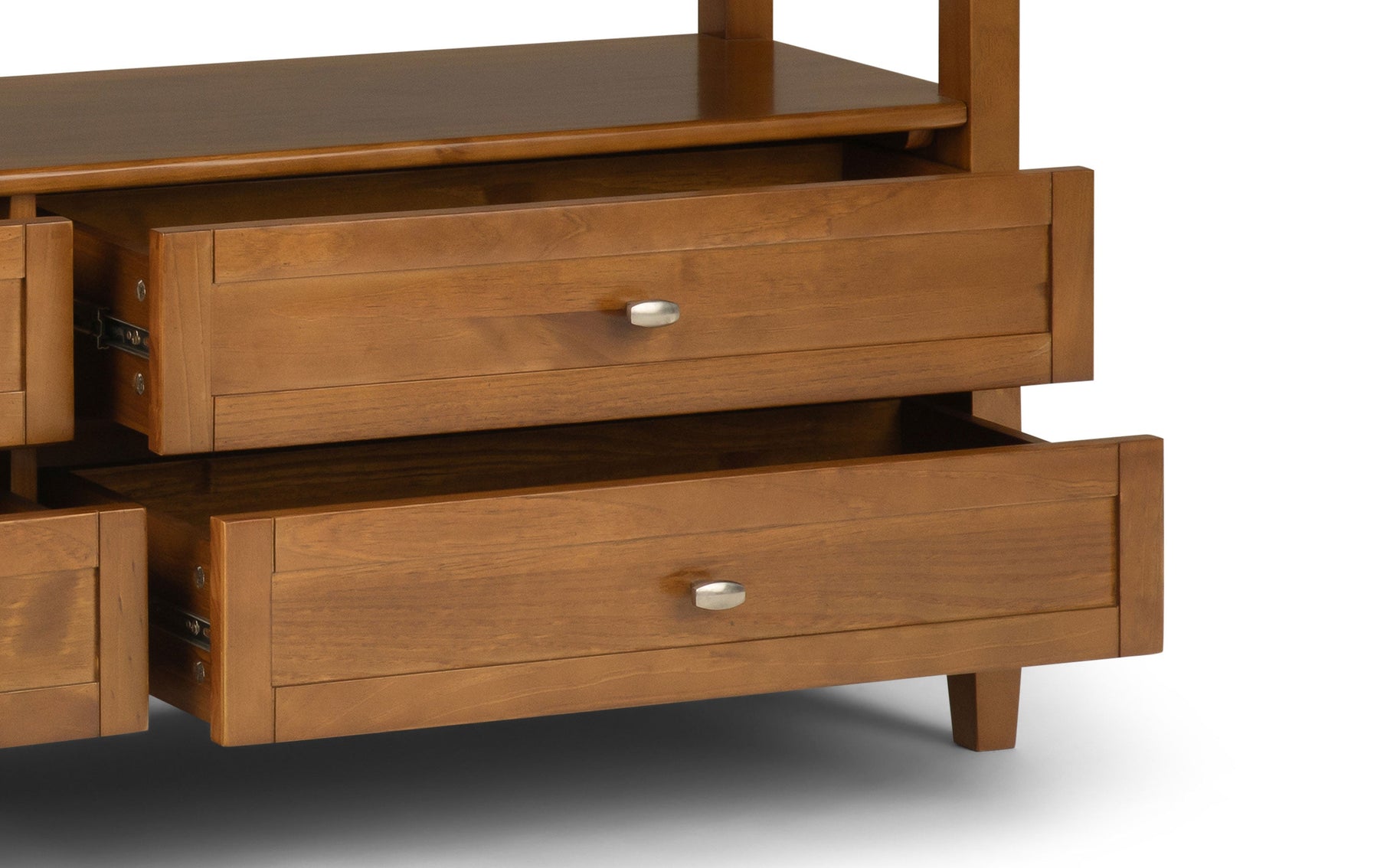 Warm Shaker Solid Wood Wide Console Sofa Table in Honey Brown ...