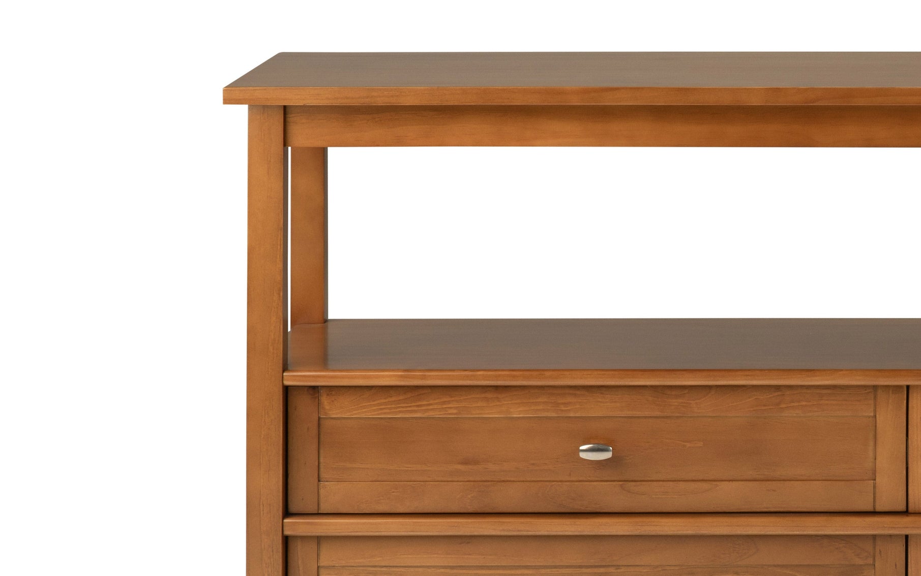 Warm Shaker Solid Wood Wide Console Sofa Table in Honey Brown ...