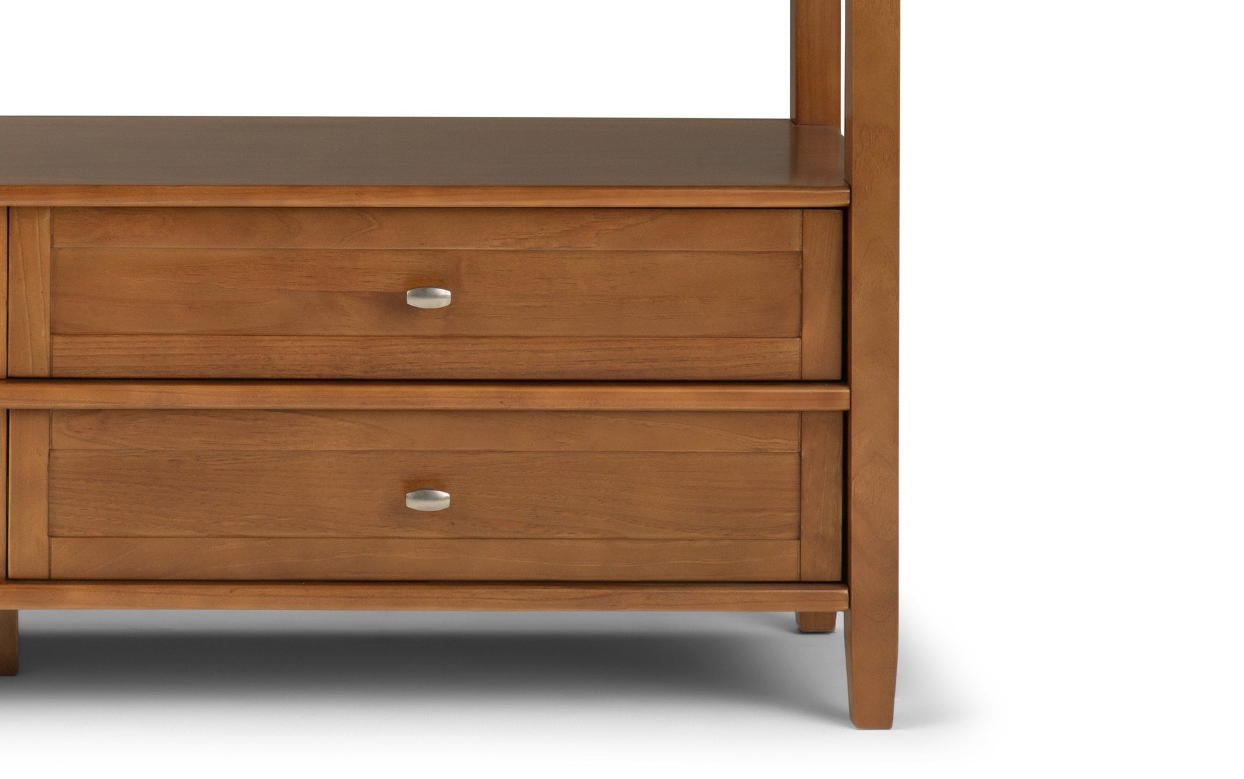 Warm Shaker Solid Wood Wide Console Sofa Table in Honey Brown ...