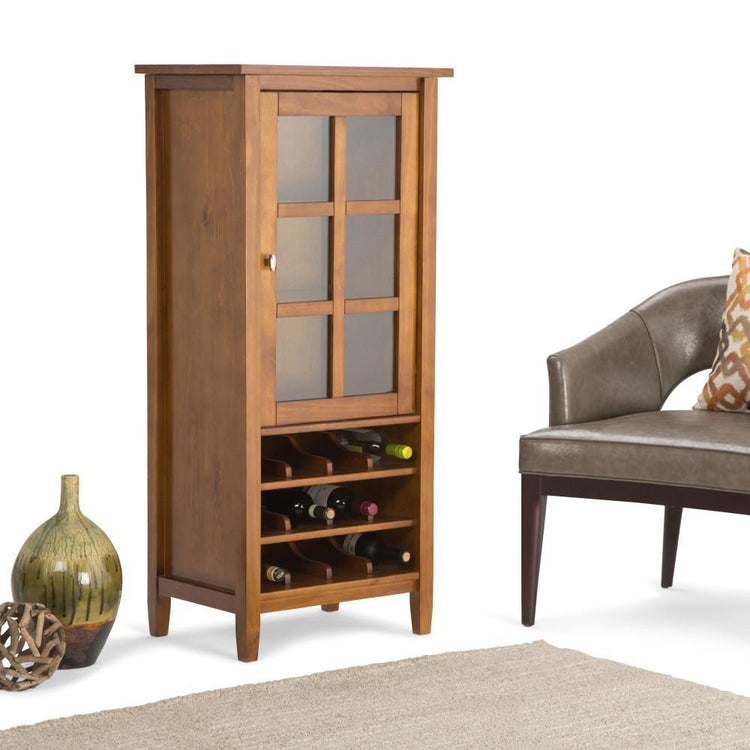 Warm Shaker High Storage Wine Rack | Wood Wine Racks | Simpli Home