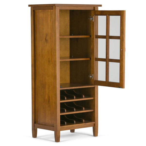 Warm Shaker High Storage Wine Rack | Wood Wine Racks | Simpli Home