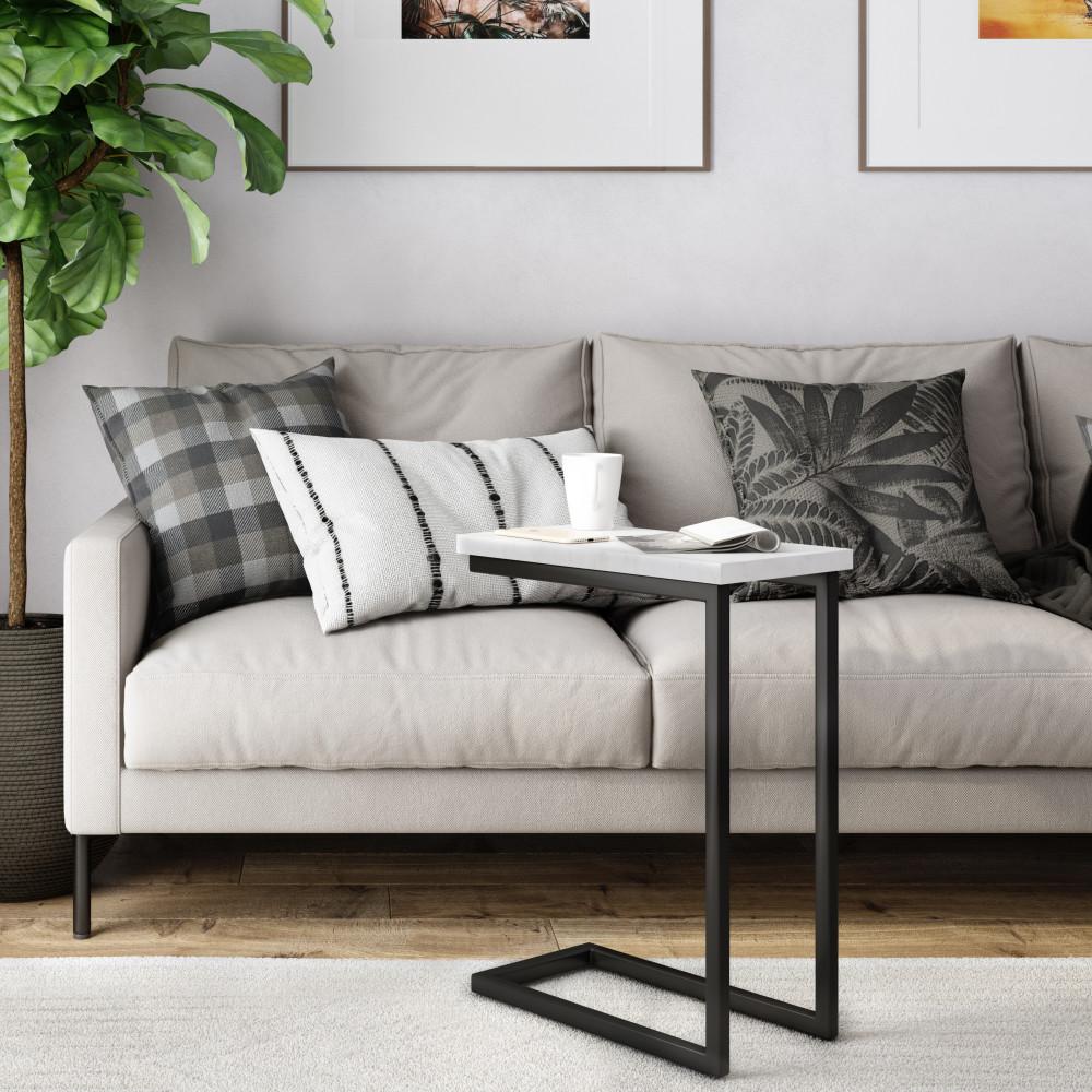 Skyler C Side Table with Marble Top – Simpli Home