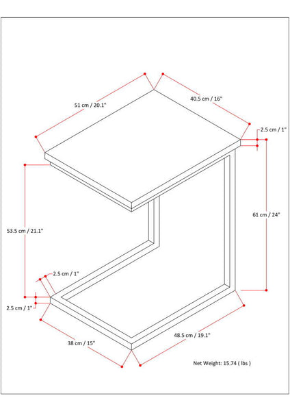 Skyler Wide C Side Table in Mango – Simpli Home