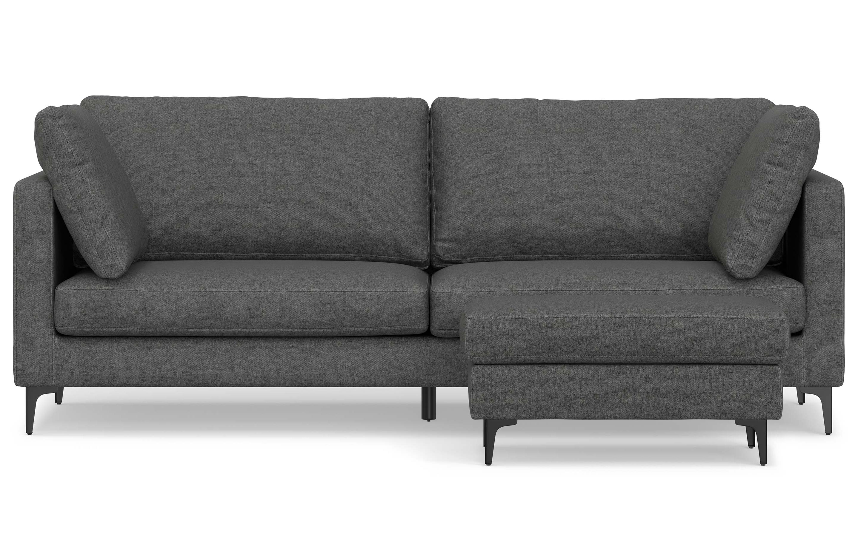 Ava 90 inch Mid Century Sofa with Ottoman Set – Simpli Home