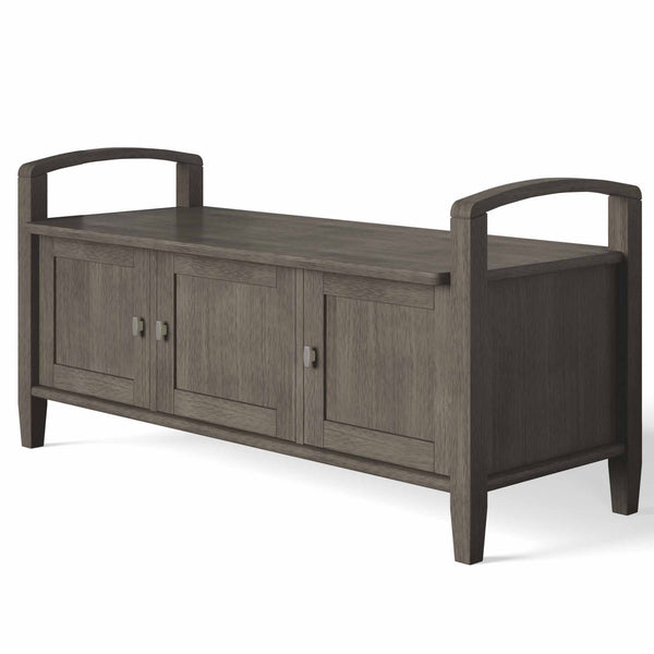 Warm Shaker Entryway Storage Bench | Mudroom Bench | Simpli Home