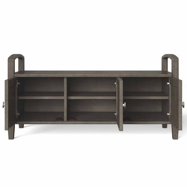 Warm Shaker Entryway Storage Bench | Mudroom Bench | Simpli Home