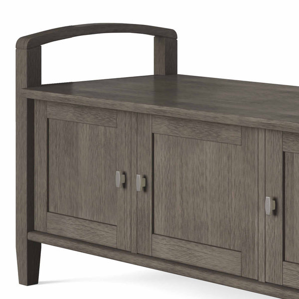 Warm Shaker Entryway Storage Bench | Mudroom Bench | Simpli Home