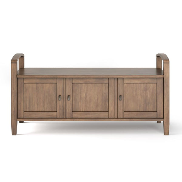 Warm Shaker Entryway Storage Bench | Mudroom Bench | Simpli Home