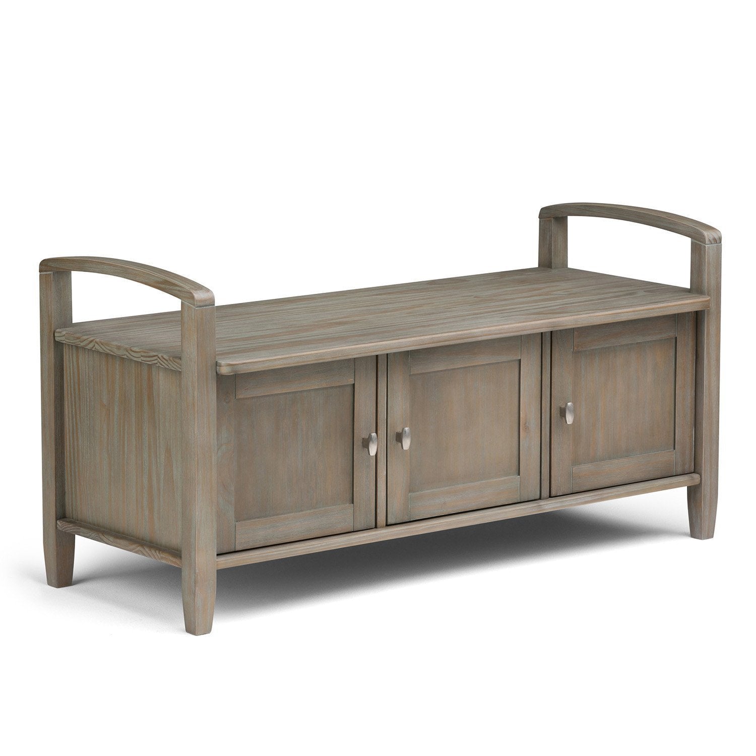 Warm Shaker Entryway Storage Bench | Mudroom Bench | Simpli Home