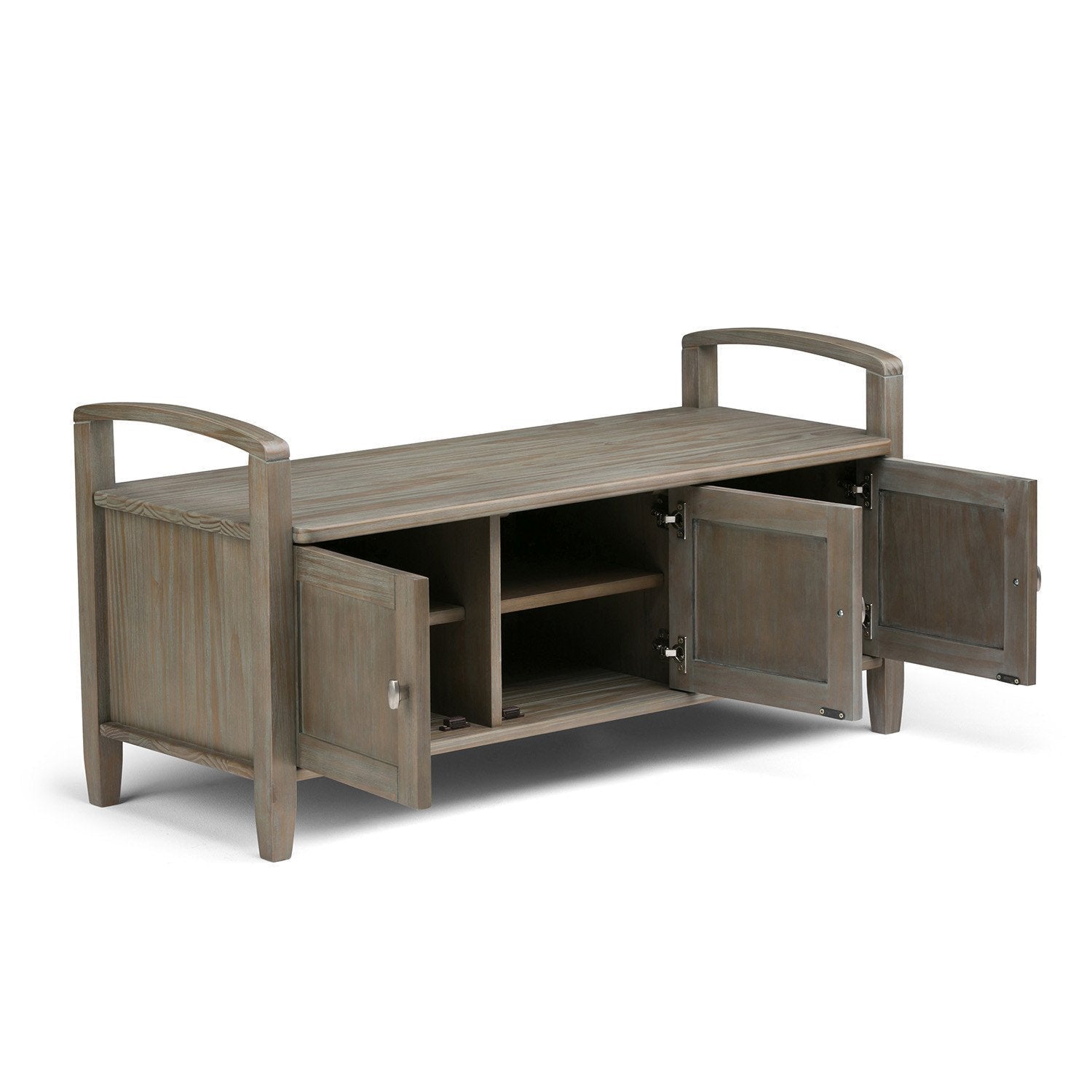 Warm Shaker Entryway Storage Bench | Mudroom Bench | Simpli Home