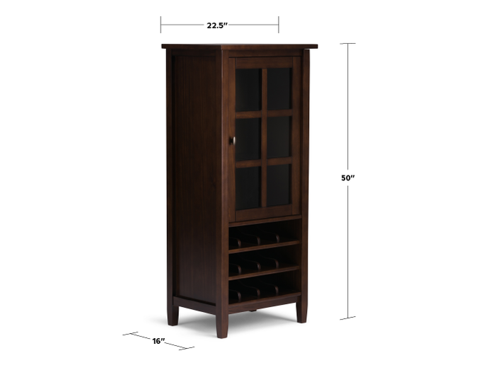 Warm Shaker High Storage Wine Rack | Wood Wine Racks | Simpli Home