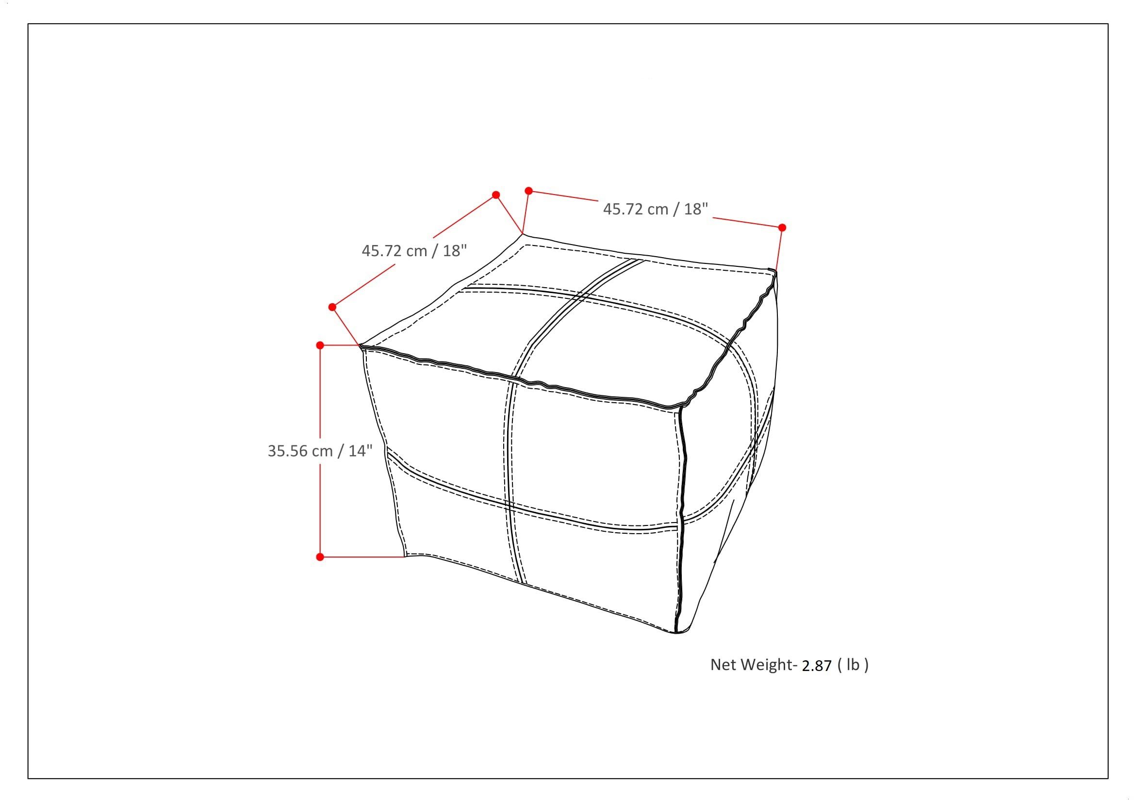 Brody Square Pouf | Pouf Ottomans | Simpli Home