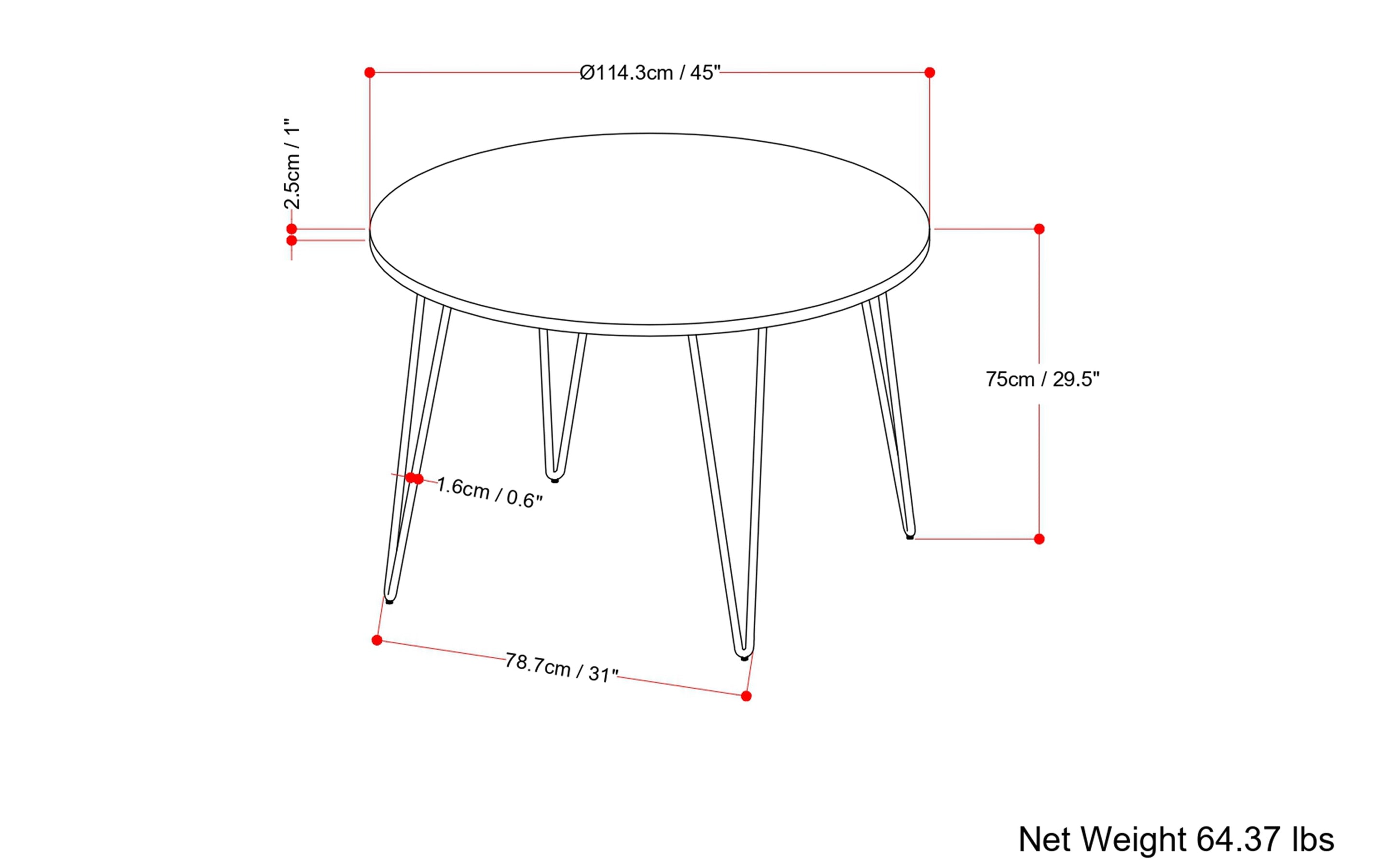 Hunter 45 Inch Round Dining Table in Mango – Simpli Home