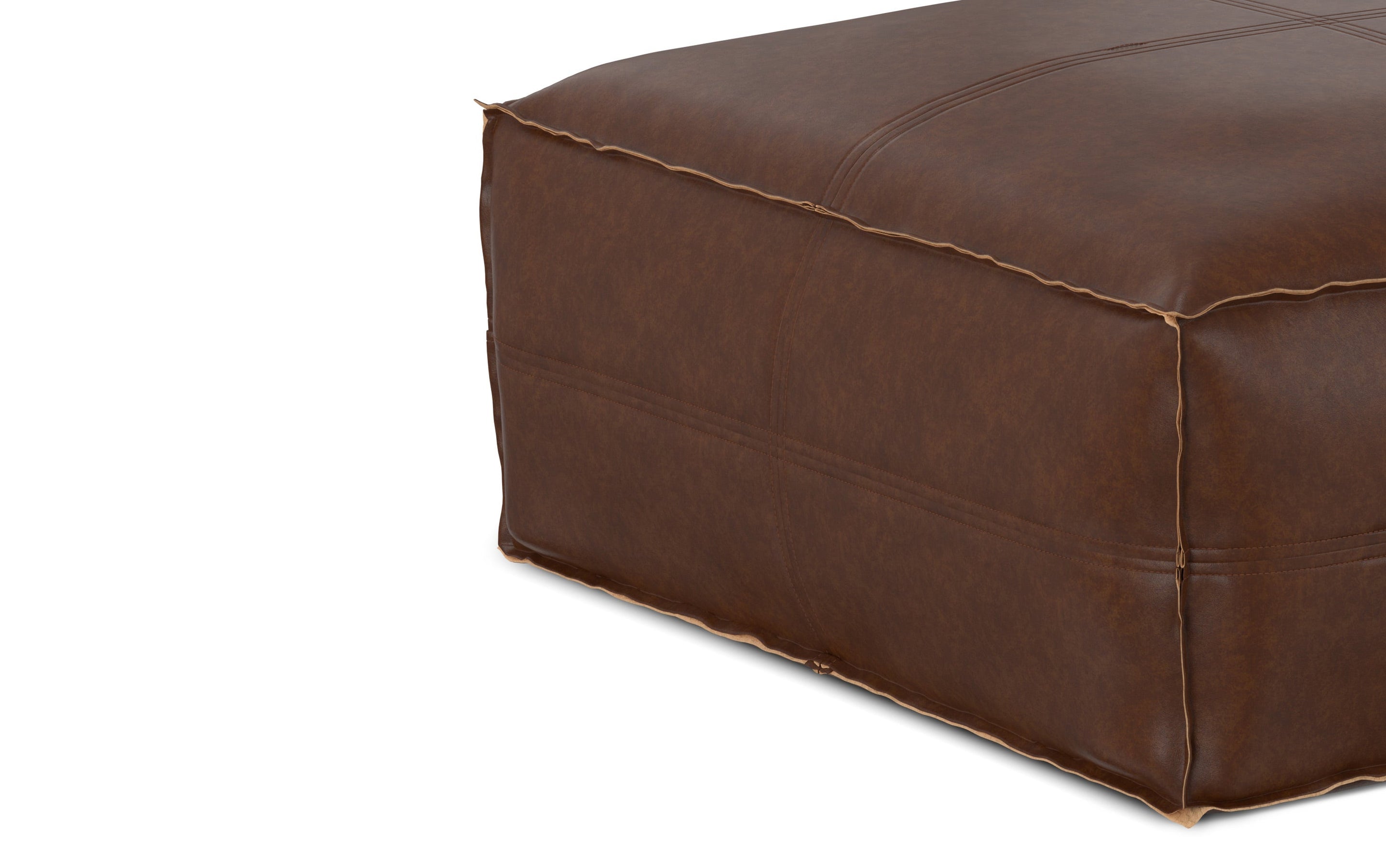 Brody Large Square Coffee Table Pouf | Pouf Ottomans | Simpli Home